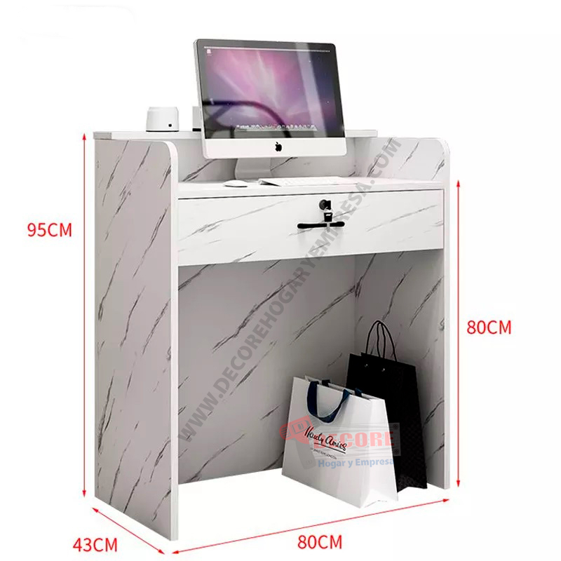 COUNTER-MOSTRADOR DE MELAMINA PEQUEÑO MARMOLADO | Decore Hogar y Empresa