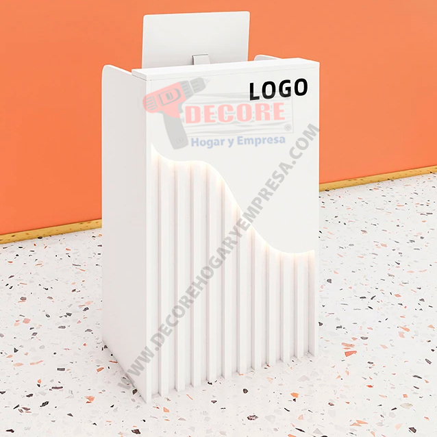 COUNTER-MOSTRADOR DE MELAMINA PEQUEÑO RANURADO | Decore Hogar y Empresa