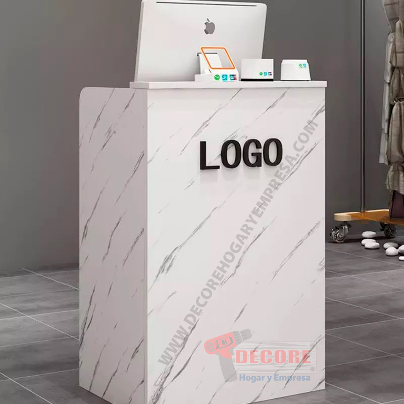 COUNTER-MOSTRADOR DE MELAMINA PEQUEÑO MARMOLADO | Decore Hogar y Empresa