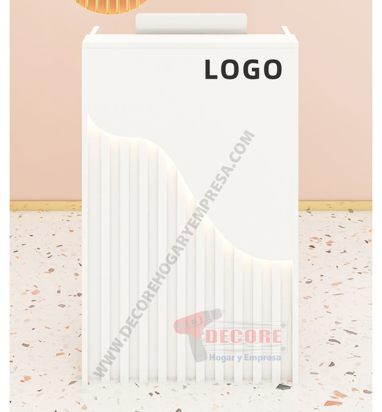 COUNTER-MOSTRADOR DE MELAMINA PEQUEÑO RANURADO | Decore Hogar y Empresa