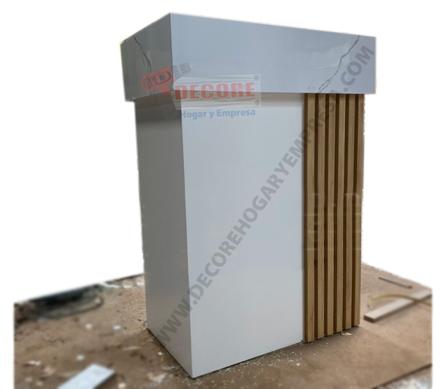 COUNTER-MOSTRADOR DE MELAMINA PEQUEÑO RANURADO | Decore Hogar y Empresa