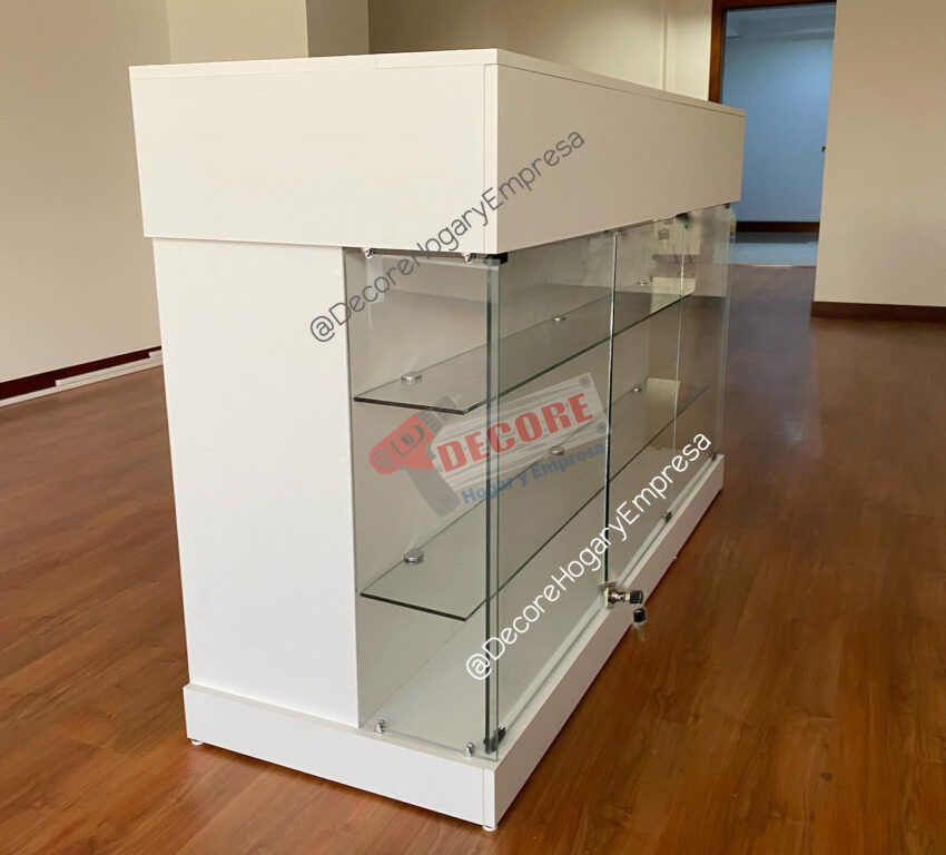 COUNTER CON VITRINA DE VIDRIO-MELAMINA -PUNTO DE PAGO | Decore Hogar y ...