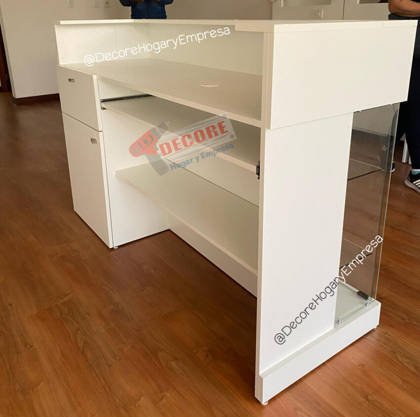 COUNTER CON VITRINA DE VIDRIO-MELAMINA -PUNTO DE PAGO | Decore Hogar y ...